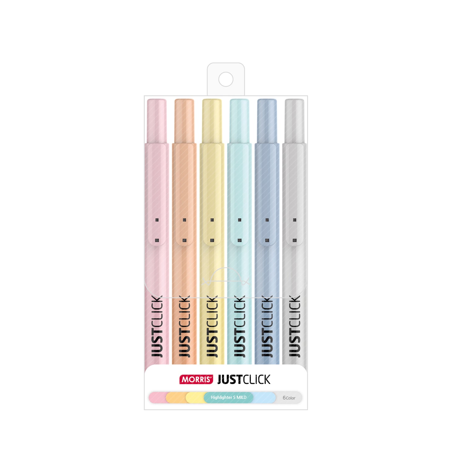 [Morris] Just Click Highlighters S. Mild, 6 Colors – KORCA