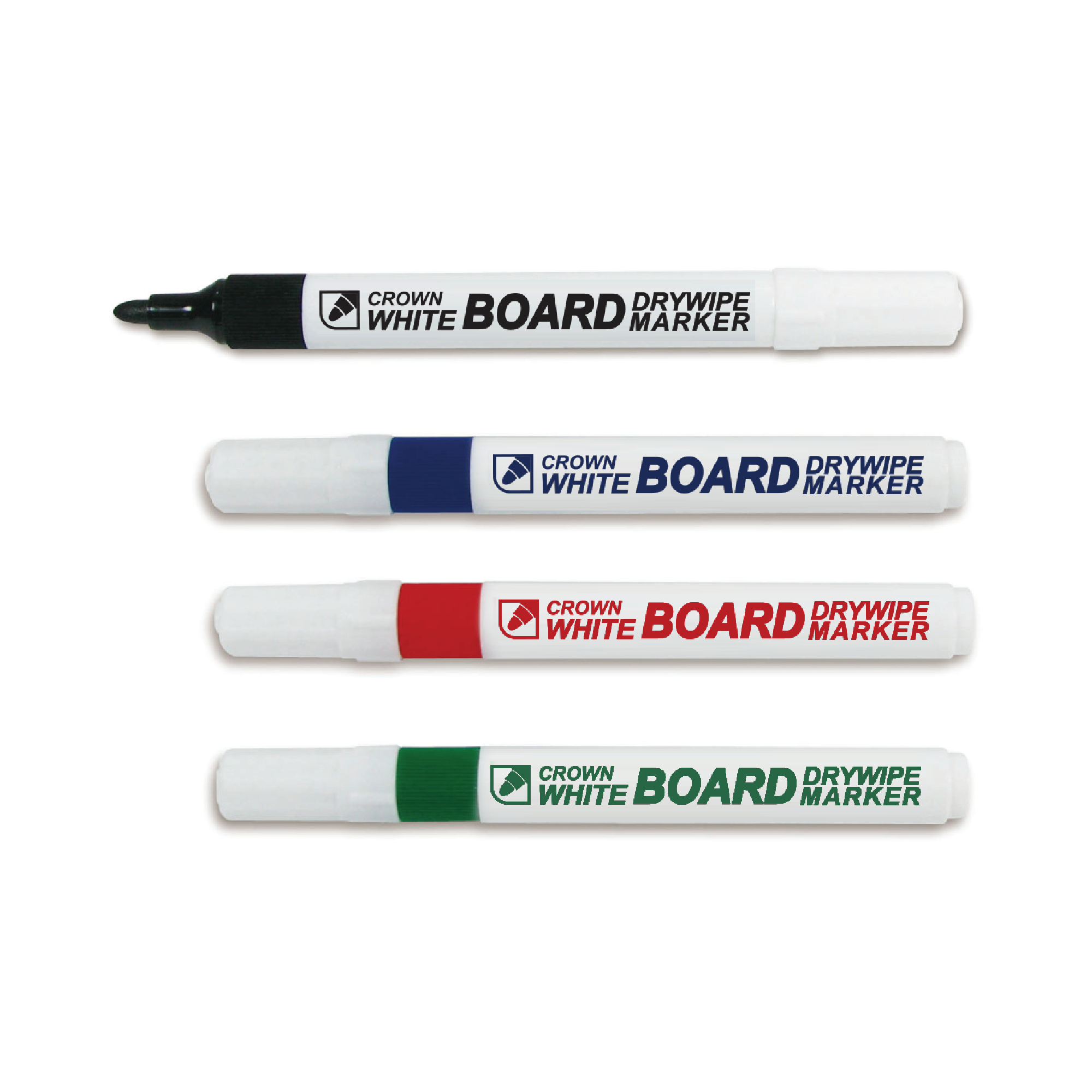 Crown Whiteboard Markers M – Bullet Tip, Non-toxic, 10 Count – KORCA